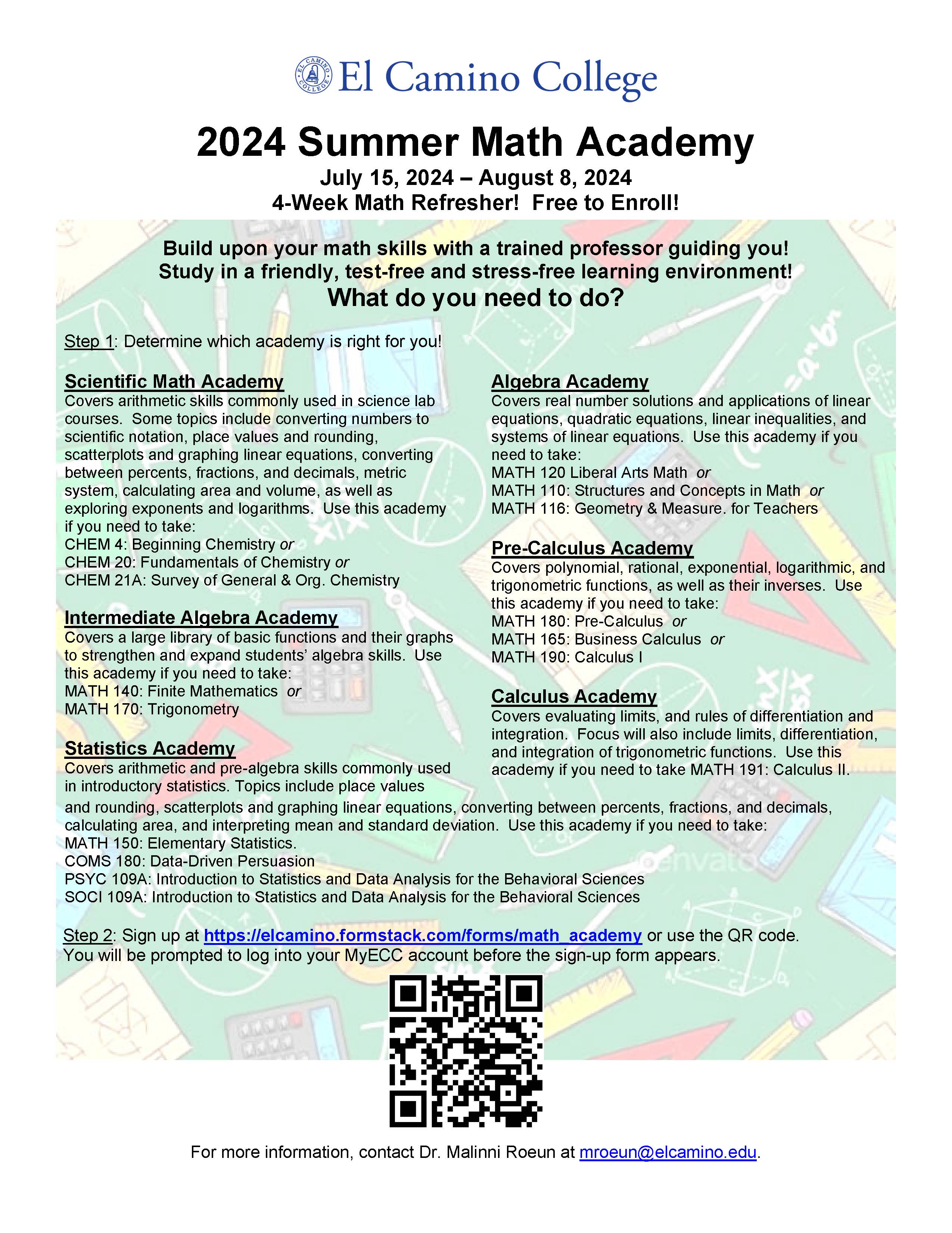 Math Academy | El Camino College | Torrance, CA